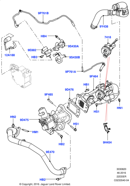 Land Rover Genuine Cooler EGR Exhaust Gas Recirculation Fits Freelander ...