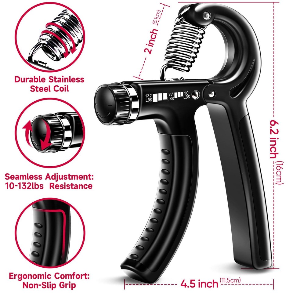 FitBeast Grip Strengthener Forearm Hand Grips Kit... | eBay
