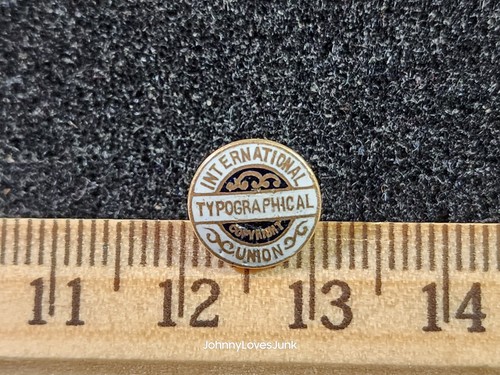 Vintage International Typographical Union Service Lapel/Hat Pin 10k ...