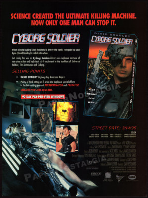 CYBORG SOLDIER / CYBORG COP II__Orig. 1995 Trade print AD promo__DAVID ...