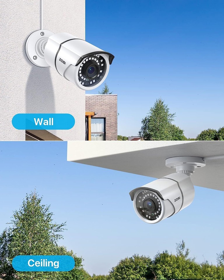 ZOSI ZG2615E 5MP Add-on PoE IP Camera Bullet Camera IP66 Night Vision ...