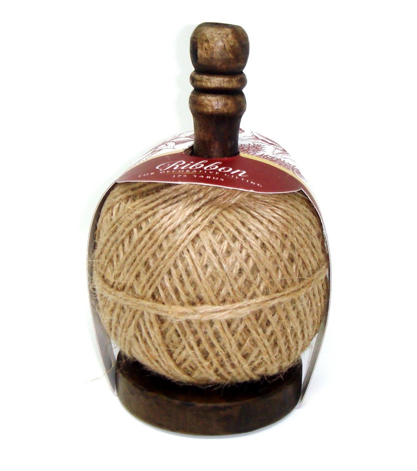 Made in India Jumbo Spool Tan Brown Twine String 175 yards on Wood ...
