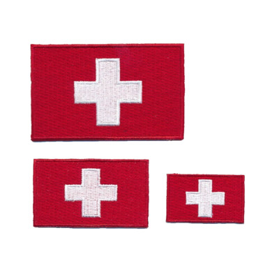 3 Schweiz Flaggen Switzerland Flags CH Bern Patch Aufnäher Aufbügler ...