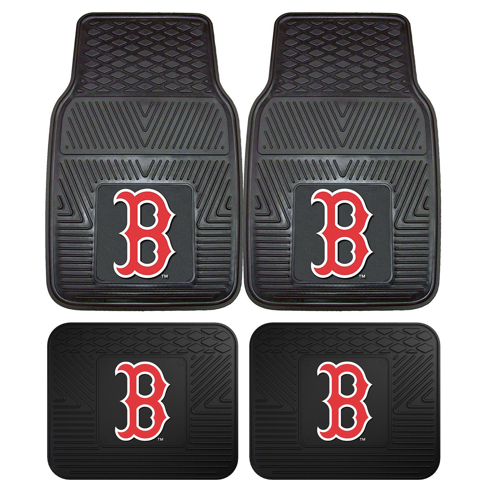 4pc MLB Boston Red Sox Car Truck Suv Front Rear All Weather Rubber ...