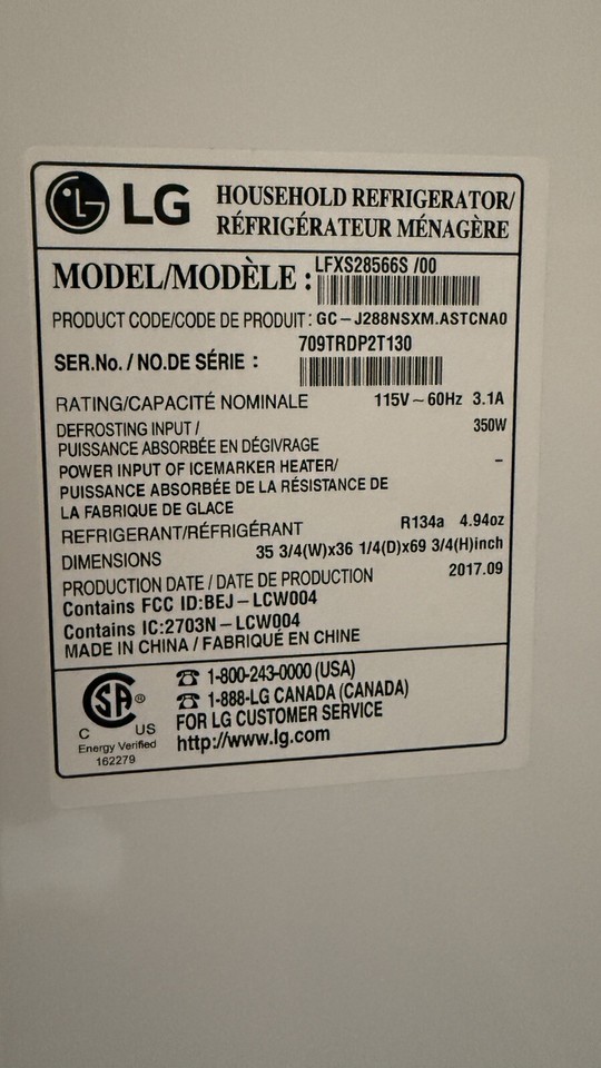 LG refrigerator parts Handles shelfs, doors & Freezer Parts for ...