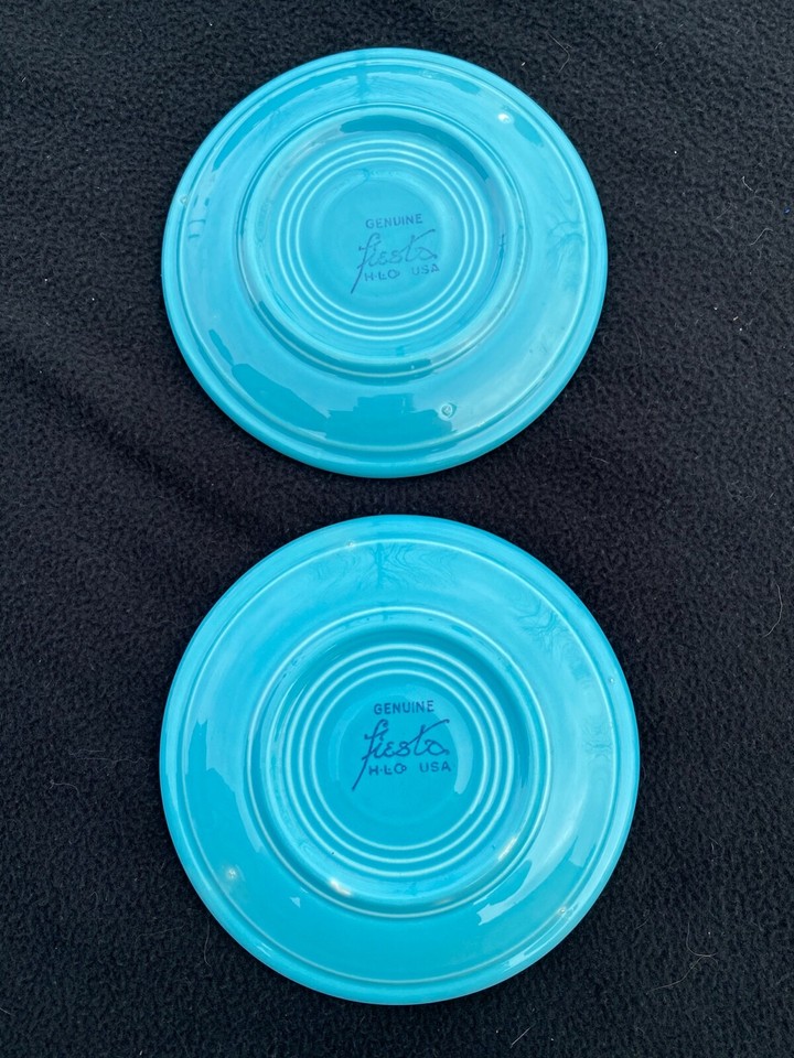 Vintage Fiestaware Saucers Two Turquoise in Perfect Condition | eBay