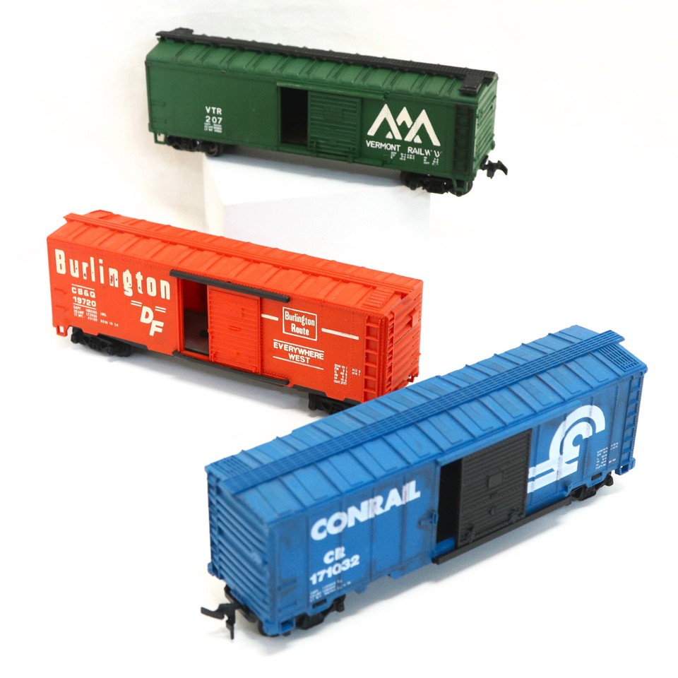 Ho Scale 40ft Box Cars Lot of 3 Vintage Rolling Stock 1:87 Model Trains ...