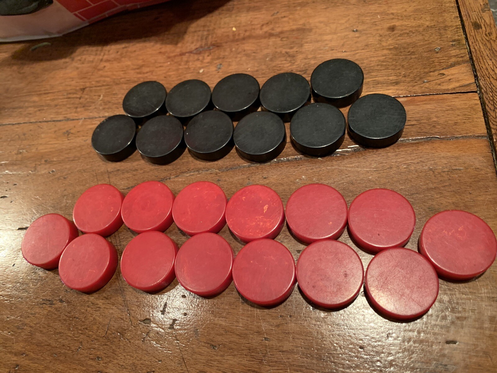 Lot 25 Vintage Swirl Oxblood Red And Black Catalin Bakelite Backgammon ...