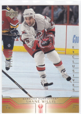 Shane Willis 2001-02 Upper Deck UD Exclusives #33 #'d/100 Carolina ...