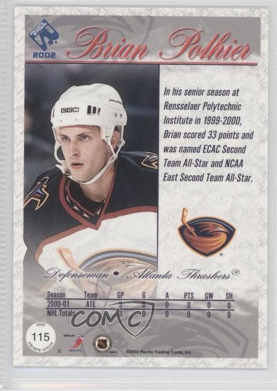 2001-02 Pacific Private Stock /414 Brian Pothier #115 Rookie RC | eBay