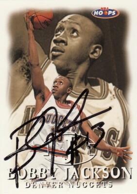 1998 Hoops Denver Nuggets Gophers Bobby Jackson Signed IP Autograph ...