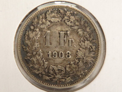 1908 Swiss 1 Franc, Fine | eBay