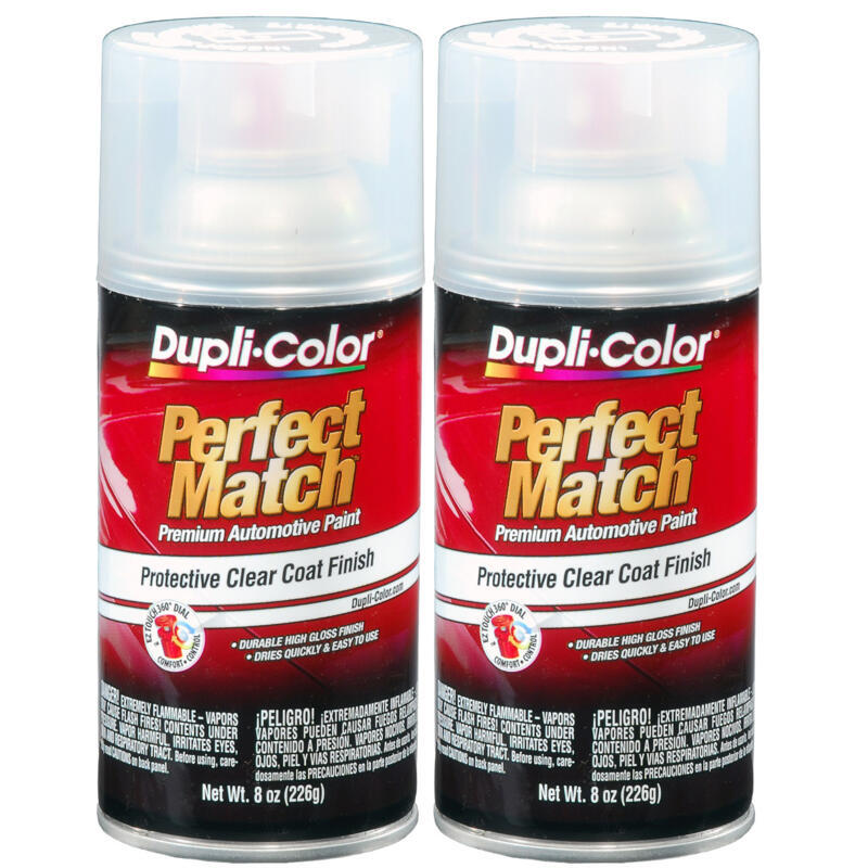 Duplicolor BCL0125 (2-Pack) Perfect Match Clear Top Coat 8oz Aerosol ...