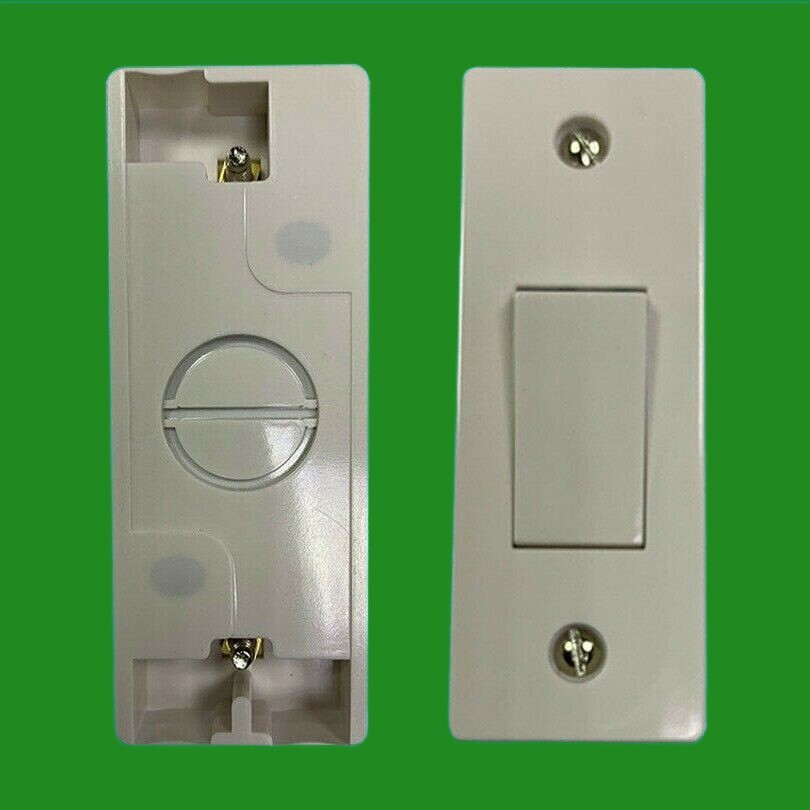 1 Gang 2 Way Architrave Light Switch and Pattress Box, 10 Amp, White ...