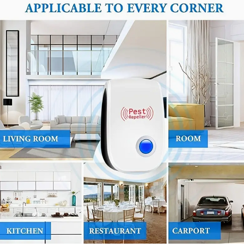 6Pcs Ultrasonic Pest Repeller Control Electronic Repellent Mice Bug Rat ...