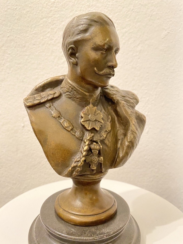 Antique Bronze bust German Empire Kaiser Wilhelm 2 after Hermann ...