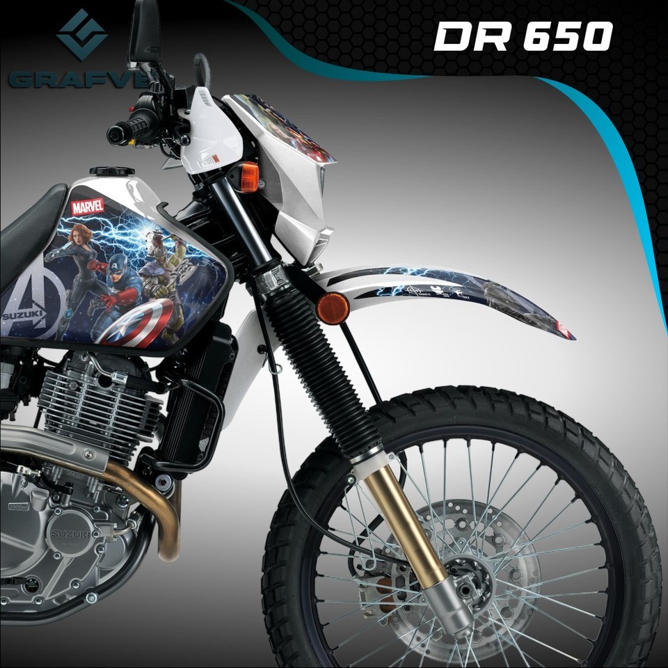 Dr650 Dr 650 kit decals graphics Suzuki Stickers Supermoto CUSTOM Mx ...
