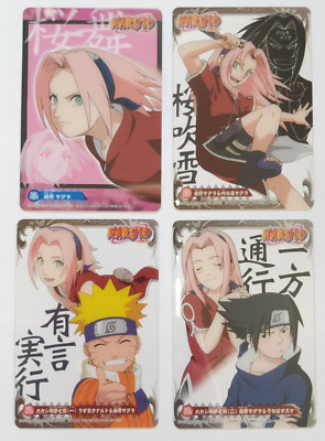 Sakura Haruno NARUTO Card Set of 4 TCG Japanese BANDAI 2005 MADE IN ...