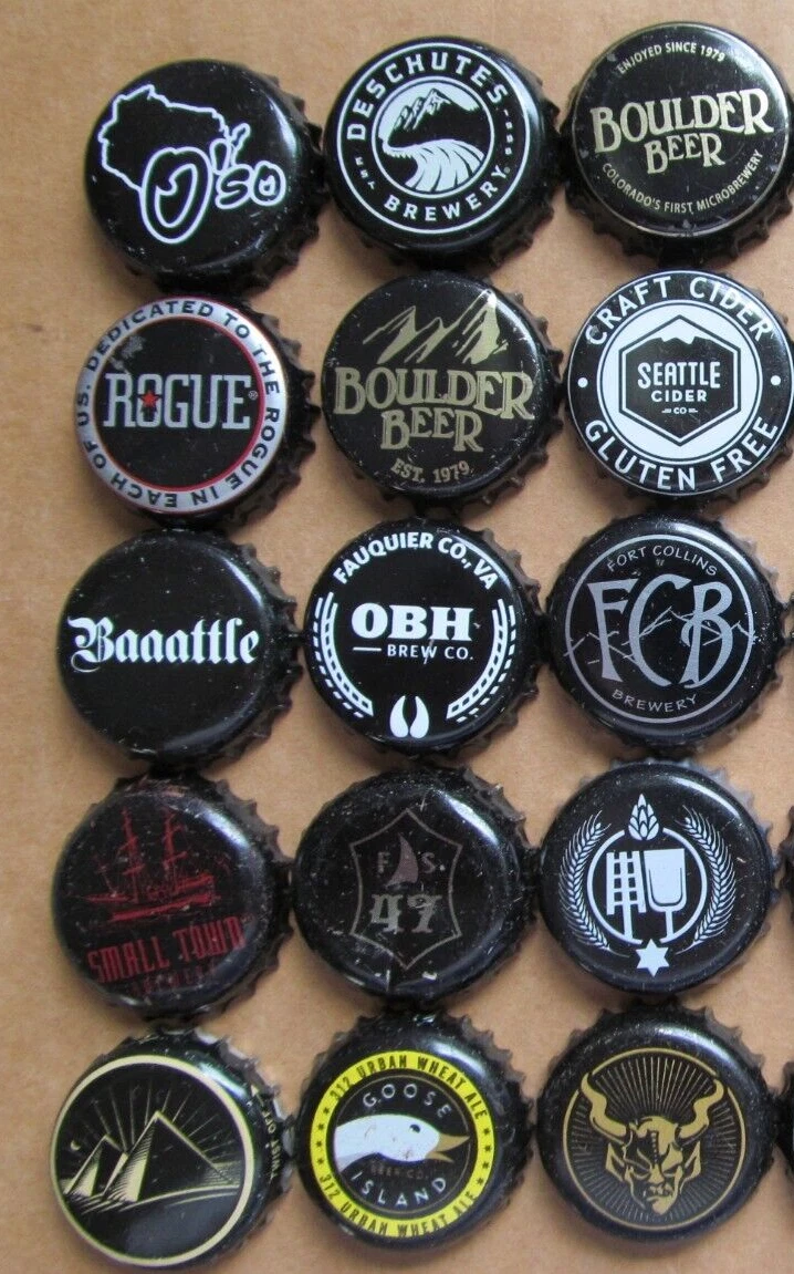 Black Beer Bottle Cap