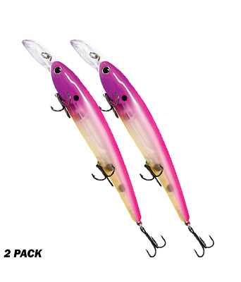 2 PK Bandit Shallow Style Lure 4.75" 5/8 oz - Plasma Color - Walley ...