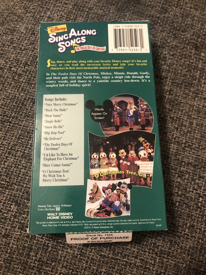 Disney- Fun Holiday Music!-VHS-MULTIPLE VHSs SHIP FREE!, SEE STORE ...