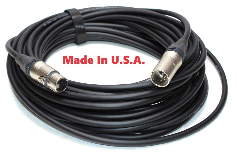 LASE 50 Ft DMX 5 Pin XLR Lighting Cable W/ NEUTRIK LCDMX2-NC5MXX-FXX-N ...