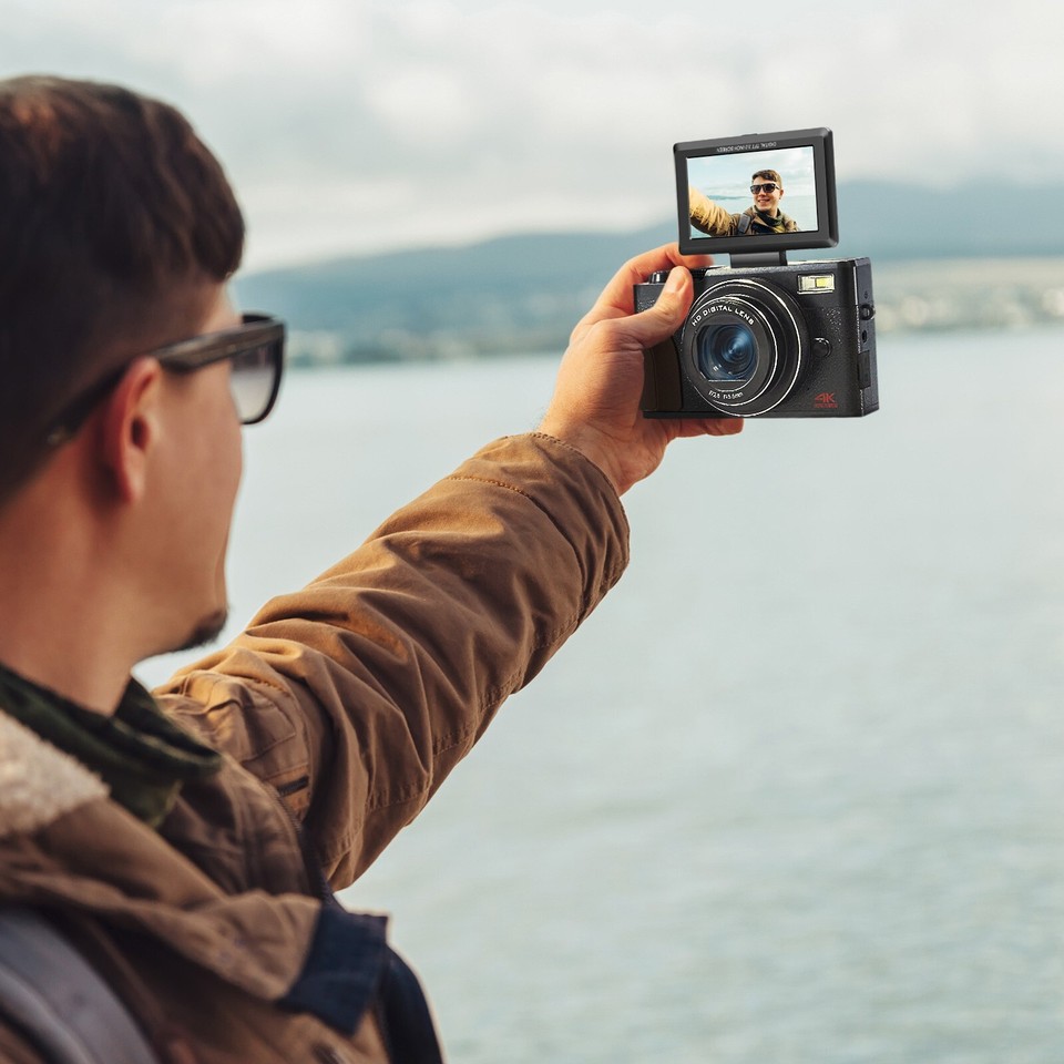 Digital Cameras 5K 18X 64MP 3'' Compact Camera 2 Batteries for YouTube ...