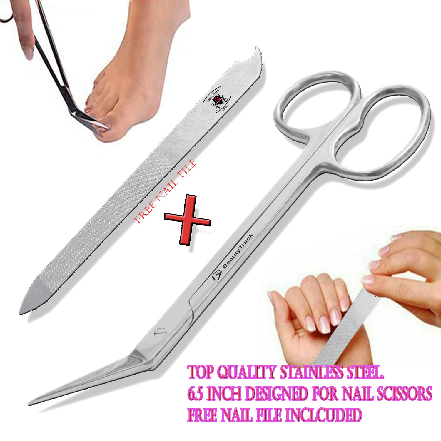 EXTRA LONG HANDLED TOENAIL SCISSORS CLIPPERS HEAVY DUTY MANICURE ...