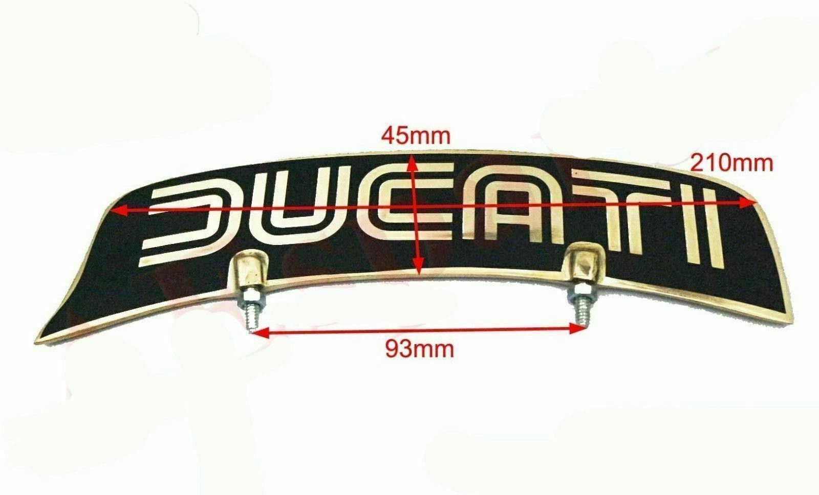 Front Mudguard Number Plate Brass Black For Ducati Universal Fit NEW | eBay