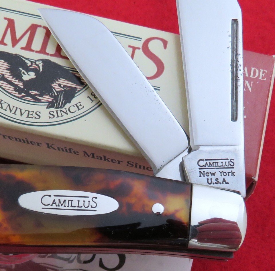 Camillus USA Stockman Knife 1990's Imitation Tortoise Handles 57853 MIB ...