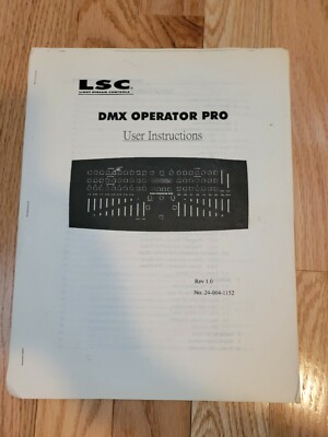 DMX operator pro instructions | eBay