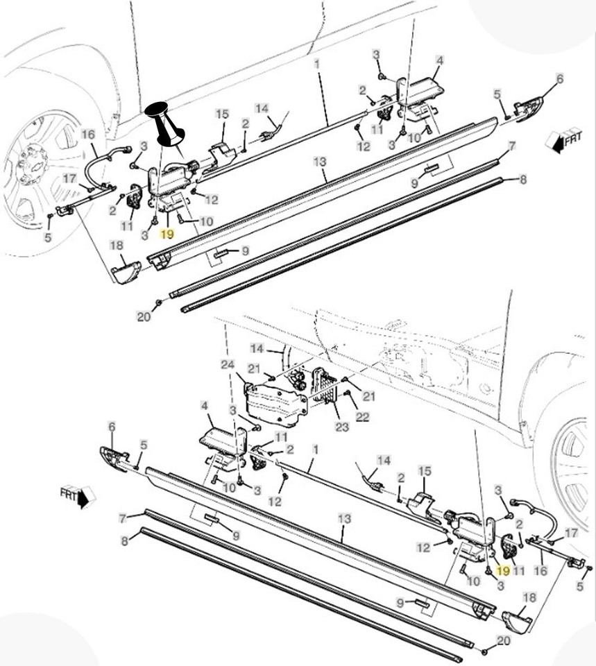 Retractable Power Motor Assist Step Set Cadillac Escalade Chevy Tahoe ...