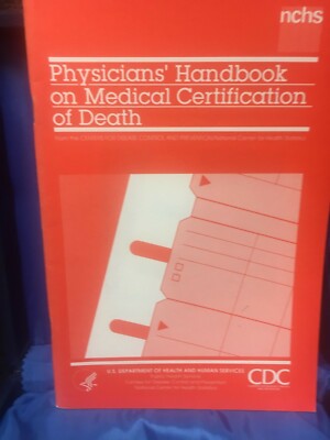 Physicians' Handbook on Medical Certification of Death by the DHHS | eBay