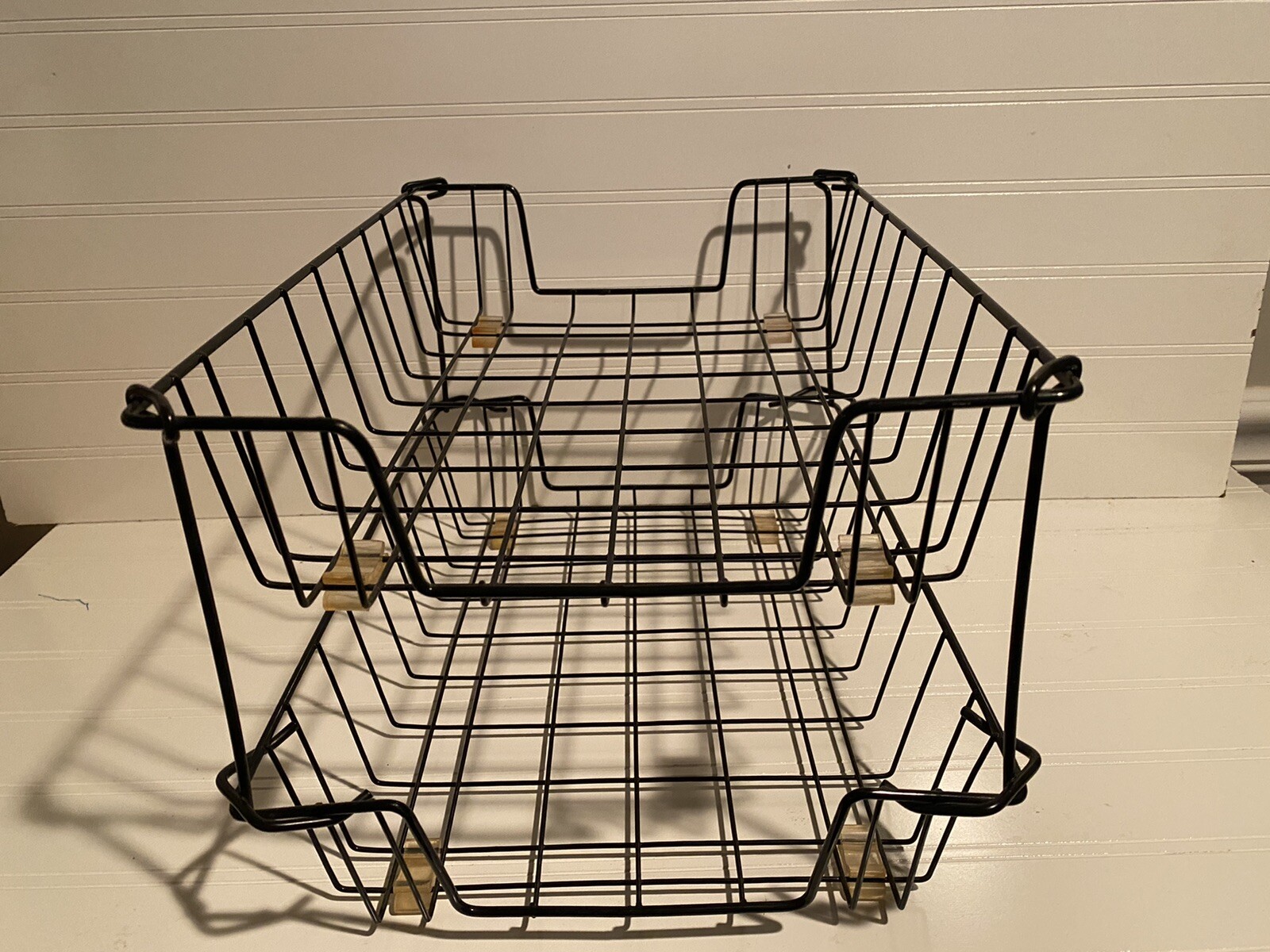 2pc Stackable Black Wire Paper Holder | eBay