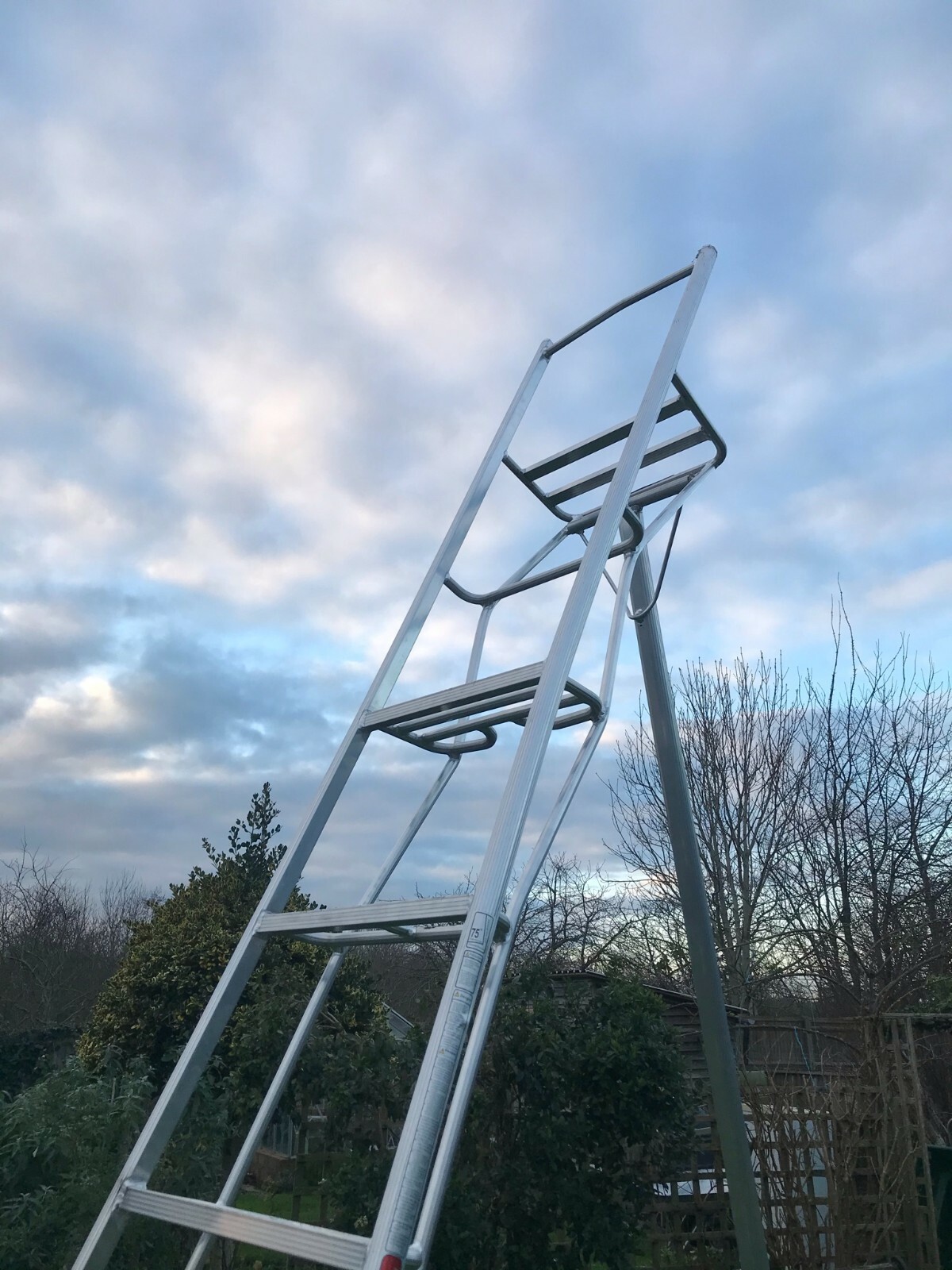 Aluminium Platform Tripod Ladder 3 adj leg, Gardening, Hedging FREE ...
