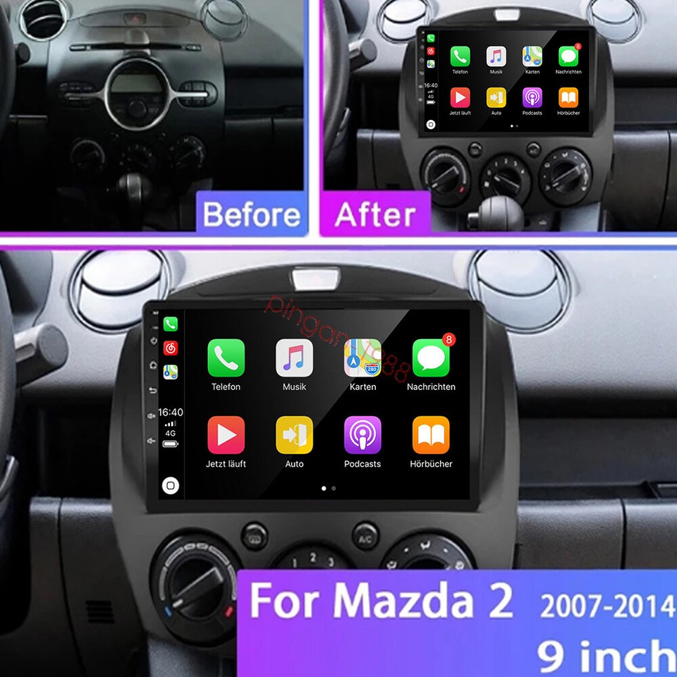 Android 11.0 Car Stereo GPS Navi Stereo Radio Wifi Player For Mazda 2 ...