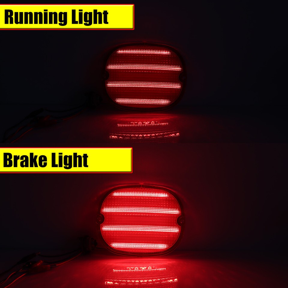 (Set/4) Smoked Red LED Brake Tail Lights Lenses For 1990-1996 Chevy ...