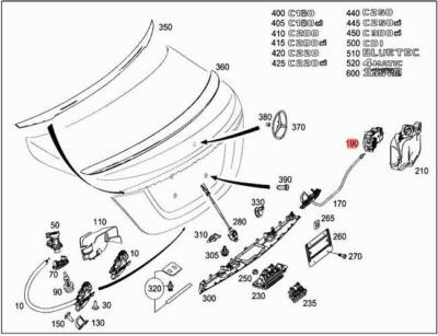 Genuine Rear Lid Boot Latch Lock Actuator Closing MERCEDES 2047500060 ...