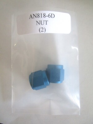 AN818-6D Coupling Nut 3/8" Tube O.D. Aluminum Blue - Lot of 2 | eBay