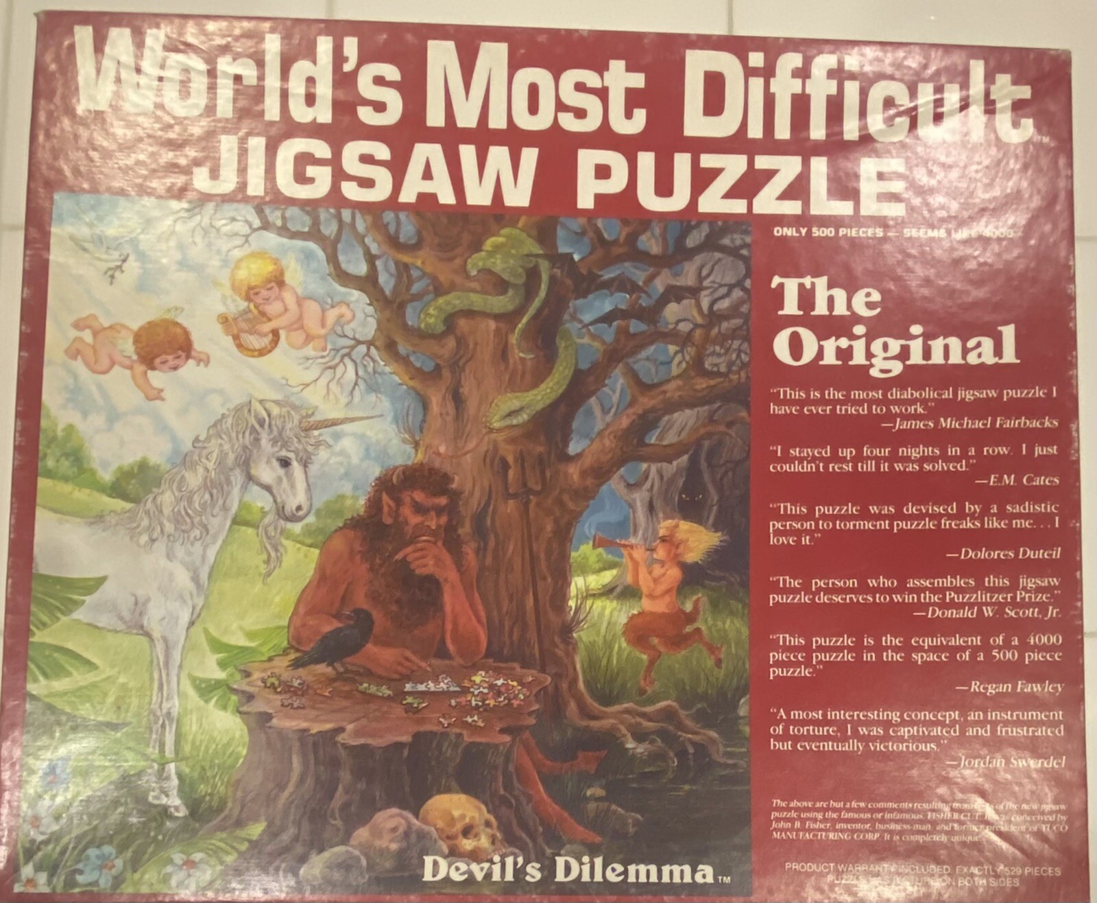Devils Dilemma The Worlds Most Difficult Jigsaw Puzzle 500 Pieces | eBay
