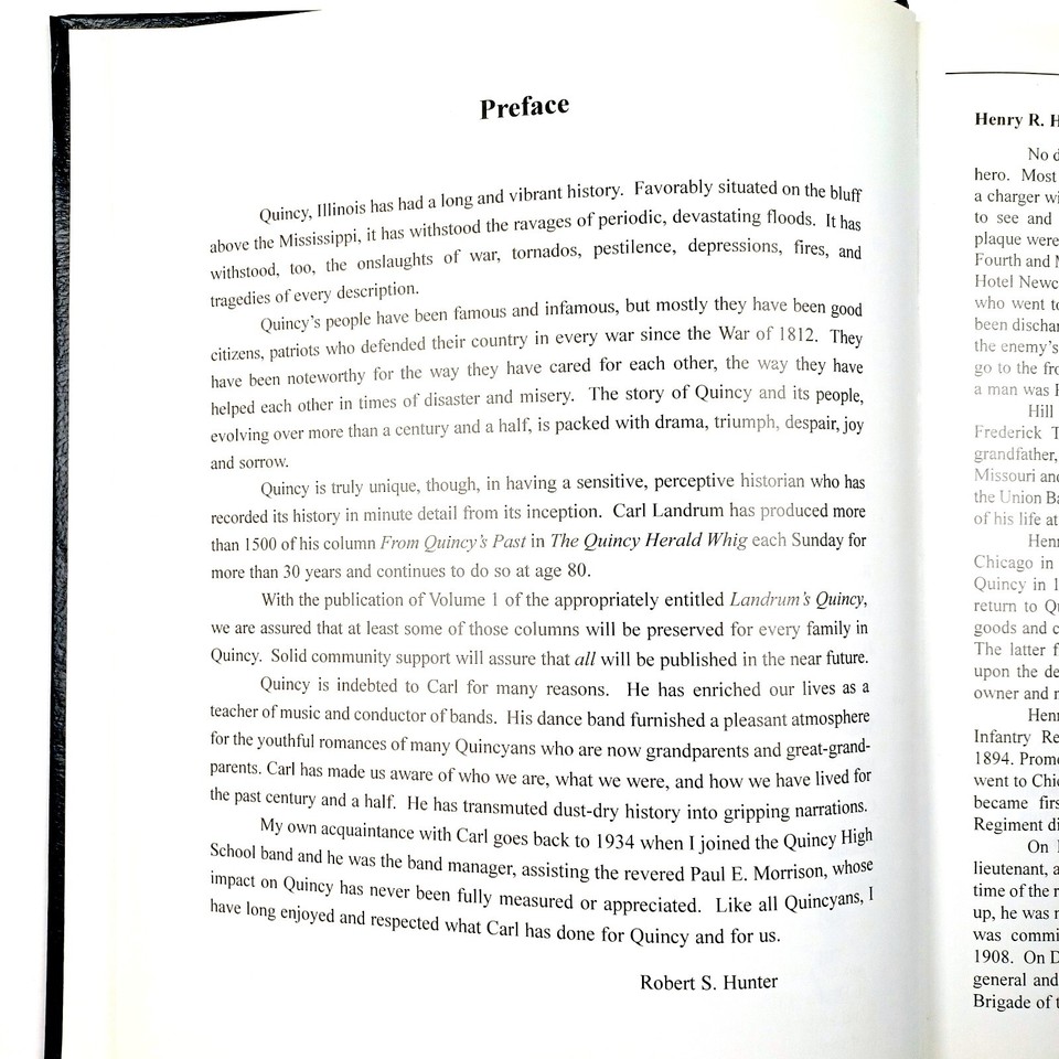 Vtg Landrum's Quincy Volume 1 Illinois Carl & Shirley Landrum Herald ...