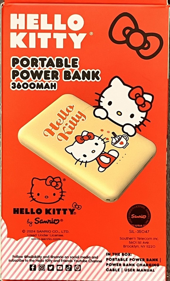 Hello Kitty Electronics Portable Power Bank Charger Phone Laptop ...