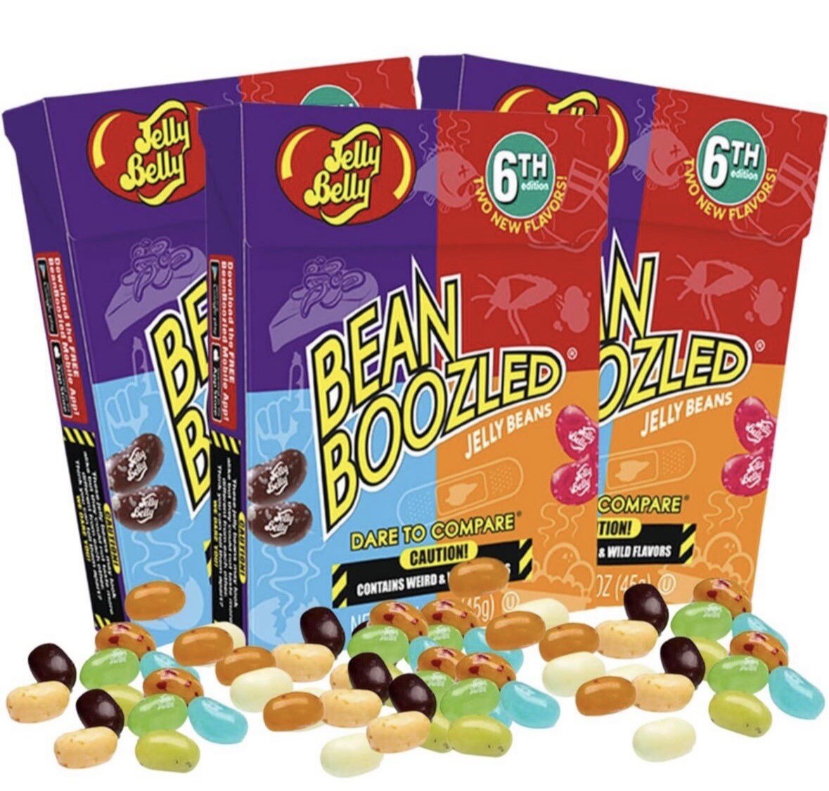 TWO Jelly Belly BEAN BOOZLED -1.6oz Flip Top Boxes - 6TH Edition 3 ...