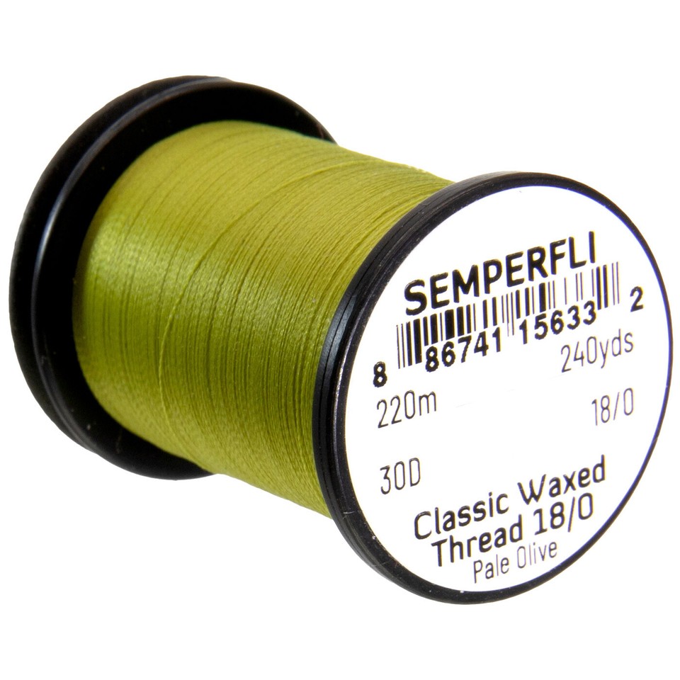 SEMPERFLI CLASSIC WAXED THREAD 18/0 - Fly Tying 30 Denier - 23 Colors ...