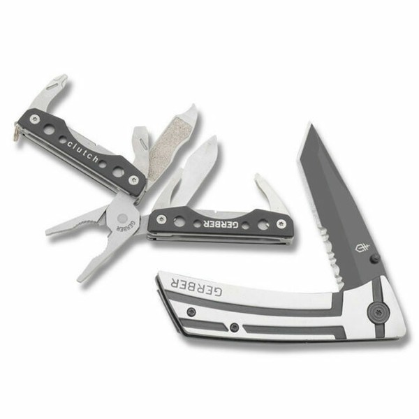 Gerber Essentials Traverse Knives & Mini Clutch Tool Set in Gift Tin ...