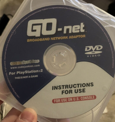 CodeJunkies Go-net Broadband Network Adaptor DVD Playstation 2 Disc ...