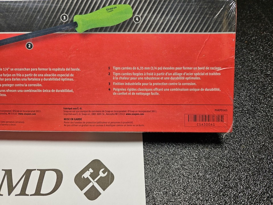 Snap-on Tools USA NEW 3pc GREEN Hard Handle Rigid Carbon Scraper Set ...