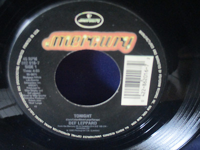 Def Leppard 'Tonight/She's Too Tough JUKEBOX 45 | eBay