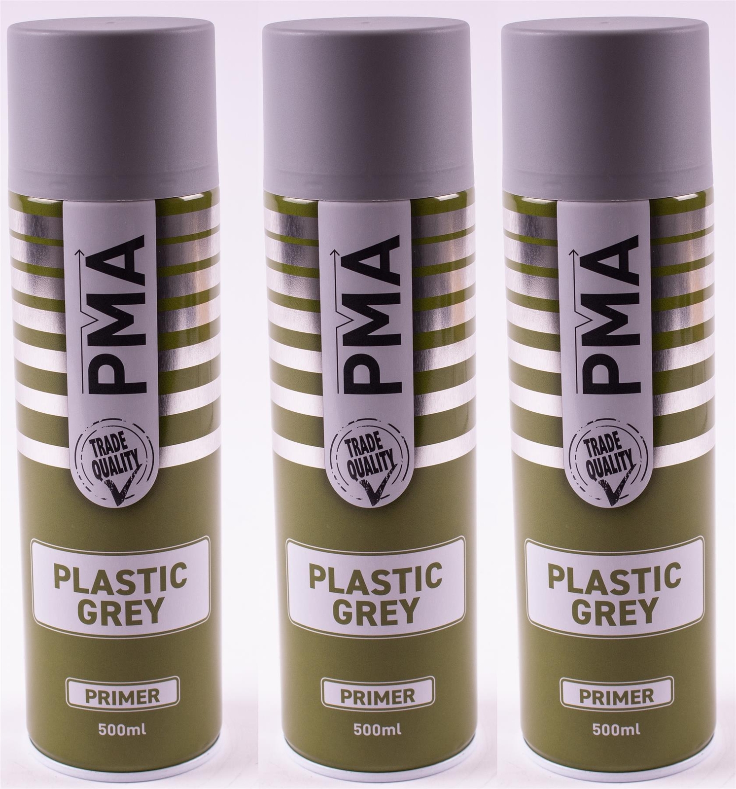 PMA Professional Grey Plastic Primer 500ml Spray Paint High Coverage[3 ...