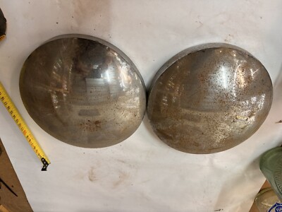 Vintage Moon Style Hubcaps Rat Rod Hot Rod Moonie Pair Set 2 | eBay